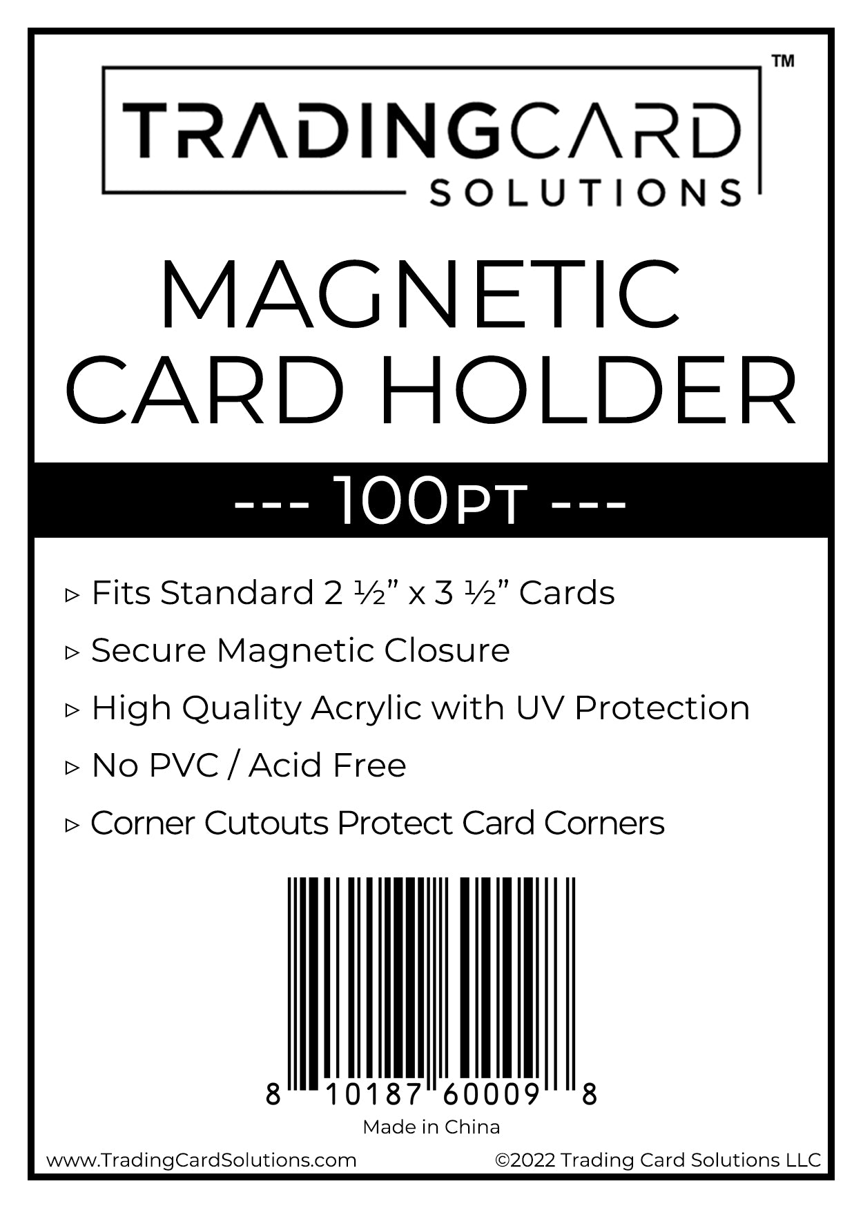 Magnetic Card Holder - 100pt – tradingcardsolutions